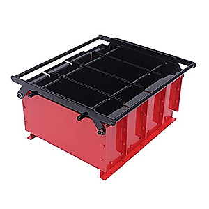 Newspaper Clumping Press, Brick Briquette Machine Paper Log Fire Free Eco Recycle Newspaper Fuel Block for Heating Fire Stove Home Tool for Indoor Outdoor Home Garden Newspaper (Red)