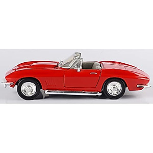 1967 Chevy Corvette, Red - Motormax 73224 - 1/24 Scale Diecast Model Toy Car