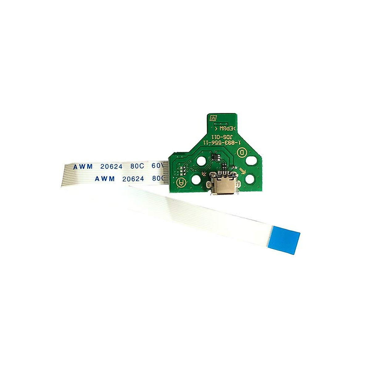 Ambertown 12 Pin USB Charging Port Socket Board with Flex Ribbon Cable for Sony PS4 Controller