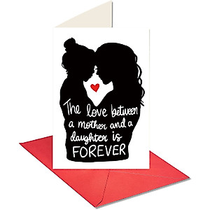 WLWLGLUCK Mothers Day Card From Daughter, Birthday Card for Mom, Mom Gifts for Mothers Day, Birthday Gift for Mother, Happy Mother's Day Card, Happy Birthday Card from Daughter, Holiday Card for Mom