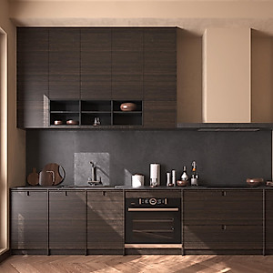 VEELIKE 15.7''x118'' Dark Wood Wallpaper Peel and Stick Removable Waterproof Wood Grain Contact Paper Self Adhesive Decorative Wood Vinyl Wrap for Cabinets Countertops Furniture Shelves Drawer Liners