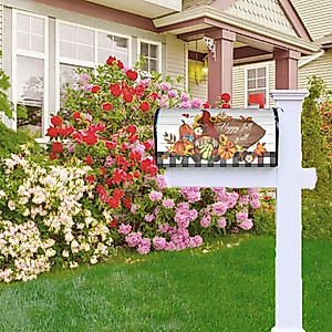 Fall Mailbox Covers Gnome Pumpkin Maple Magnetic Waterproof Post Box Cover Happy Fall Y'all Wraps Post Letter Box Cover Garden Decor Standard Size 18" X 21"in