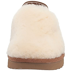 UGG Girls K Fluff Yeah Clog Slipper, Natural, 6 Big Kid