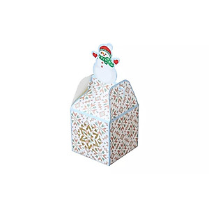 7Rivers Christmas Treat Boxes Set of 12- Small Christmas Gift Boxes Perfect for Ornaments, Small Gifts, Candy, Cookies, Favors