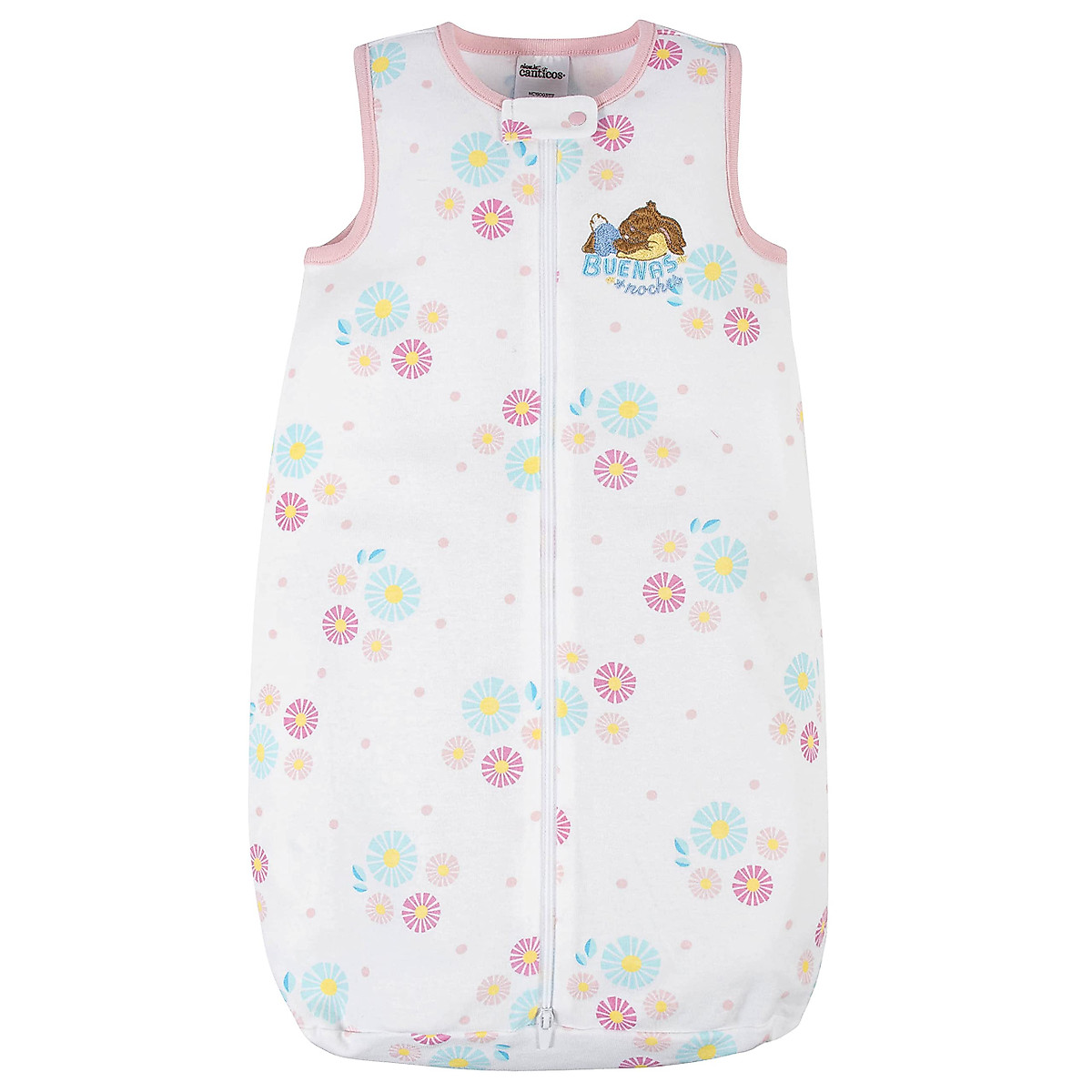 Canticos Unisex-Baby Girls' 2-Pack Wearable Sleep Bags, White, 0-6 Months