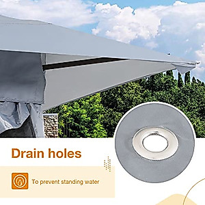 OC Orange-Casual 13’x13’ Pop Up Gazebo, Outdoor Gazebo Tent with Double Vented Roof Canopy, Powder Coated Steel and UV Protected Fabric, W/Netting Walls, for Garden, Yard, Lawn, Grey