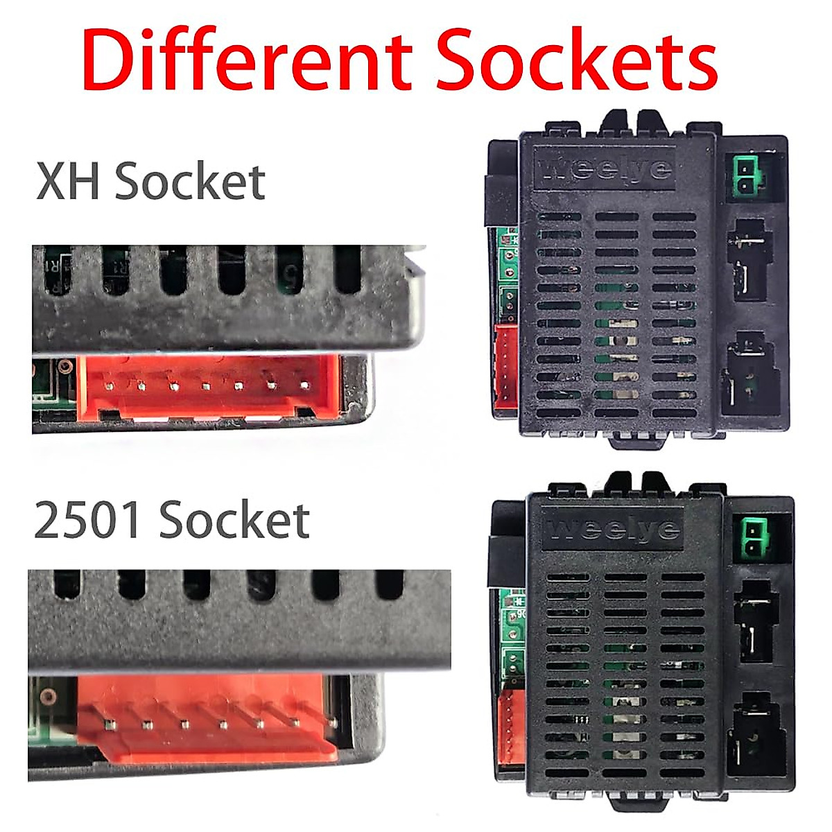 12 Volt Weelye RX18,RX43,RX23 CE 2.4G Bluetooth Receiver Control Box Conversion Kit for Power Wheels Ride on Car,Wellye Remote Speed Controller Kit Transmitter Circuit Board for Kids Replacement Parts