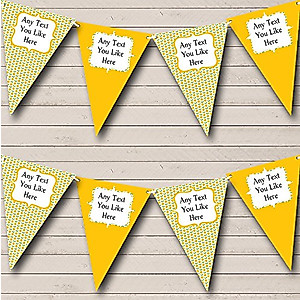 Yellow Sunflowers Personalized Shabby Chic Garden Tea Party Bunting Banner