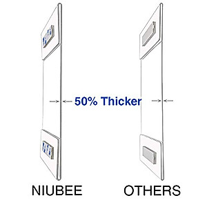 Niubee 8.5x11 inch Wall Mount Acrylic Sign Holder Horizontal with Double Sided Adhesive Tape for Office, Home, Store, Restaurant-No Drilling (10 Pack)