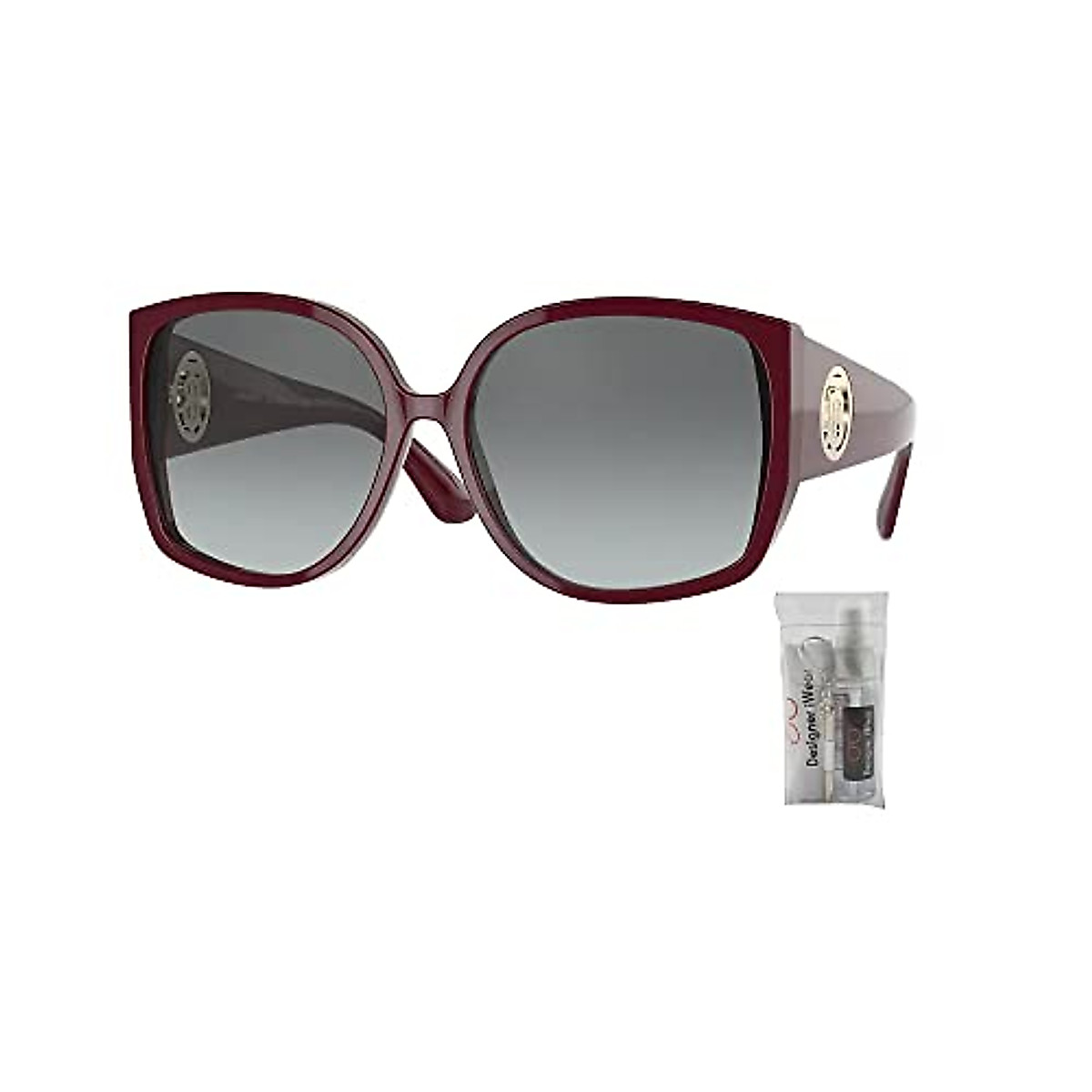 BURBERRY BE4290 340311 61MM Bordeaux/Grey Gradient Square Sunglasses for Women + BUNDLE With Designer iWear Complimentary Eyewear Kit