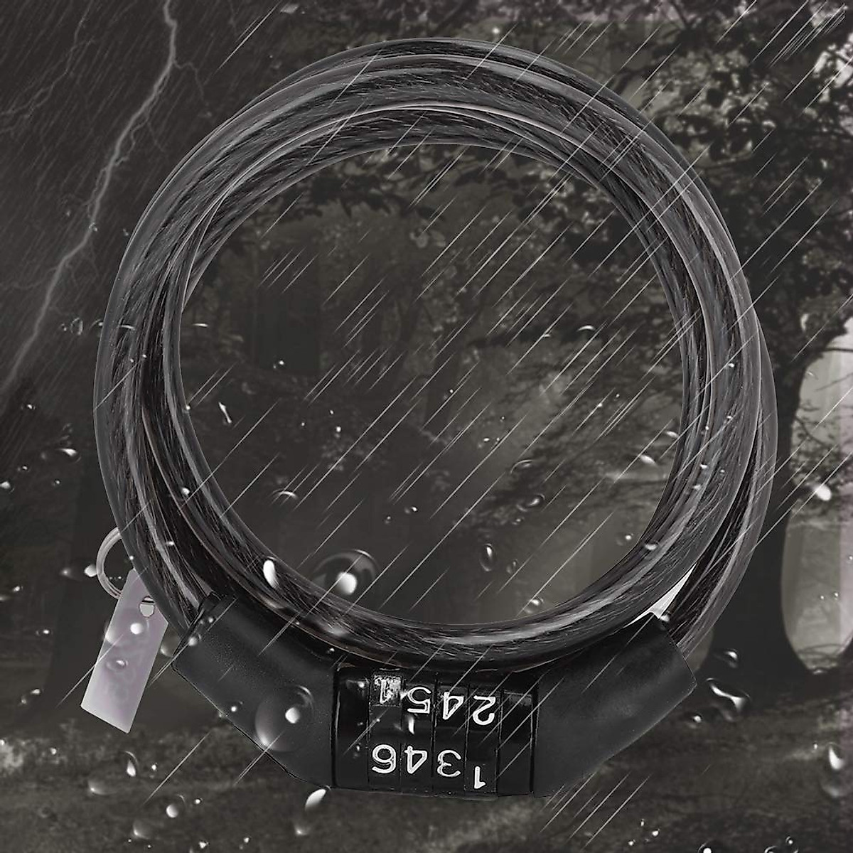 Coded Lock, High Strength Folding Cable Chain Lock Design, Bike Coded Cable Lock, Anti-Theft for Bike Home