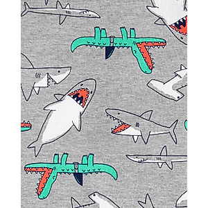 Carter's 4-Piece Toddler and Baby Boy's Snug fit Cotton Pajamas (Shark and Croc, 4T)