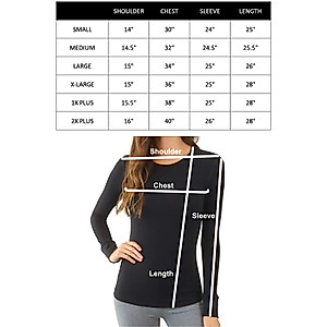 Pure Look Women's Long Sleeve Waffle Knit Stretch Cotton Thermal Underwear Shirt, Small, V-Neck Black
