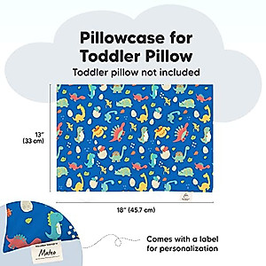 KeaBabies Toddler Pillow with Pillowcase and Toddler Pillowcase for 13X18 Pillow - 13X18 Soft Organic Cotton Toddler Pillows for Sleeping - Organic Toddler Pillow Case for Boy, Kids
