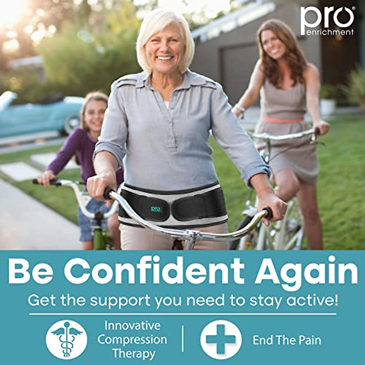 SI Belt - Sacroiliac Belt for Women and Men - SI Joint Hip Belt for Sciatica, Pelvis, Lower Back Pain Relief - Lumbar and Hip Support Brace - Trochanter Belt with Extra Compression Hip Pain Relief