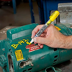 Markal 96960- Paint-Riter+ Oily Surface Liquid Paint Marker with 1/8in Bullet Tip, For Superior Marking Performance on Oily and Greasy Surfaces, White Color (Pack of 12), Made in USA