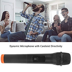 Wireless Microphone, High Gain Wide Applicability Karaoke Mic Excellent Sound Quality for Outdoor for Singing