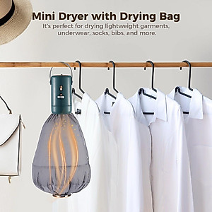 Mini Dryer with Telescopic Tube, 3-in-1 Dryer Heater Ultraviolet Lamp, Small Clothes Drying Machine, Portable Dryer for Home and Travel Use, Multi-function Dryer for Underwear, Swimwear, Socks, Pet Do