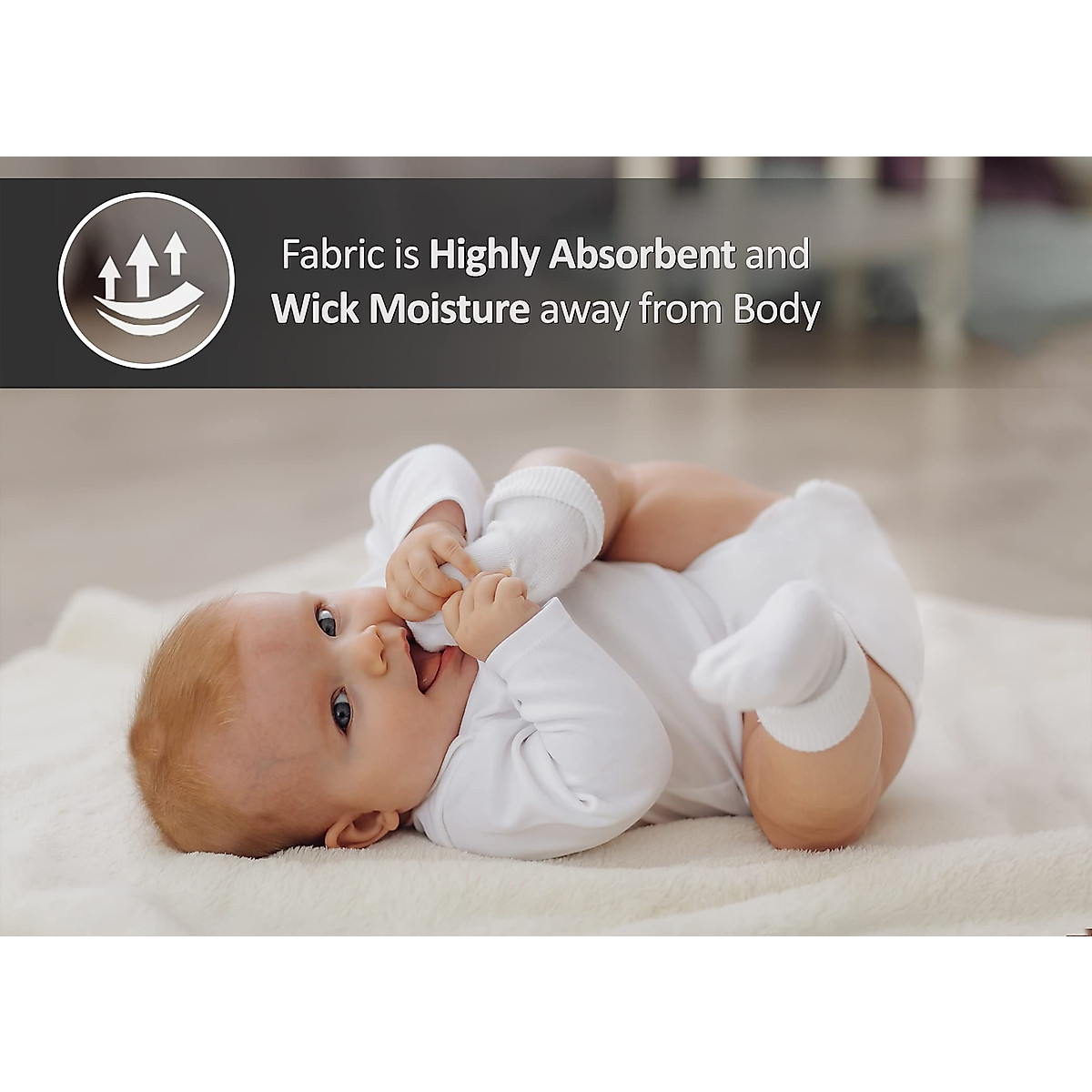 RUVANTI 10 Pack Birdseye Flat-Fold Cloth Diapers for Babies, 100% Cotton Extra Large Reusable Diapers 24x24 Inches, Baby Burp Cloths