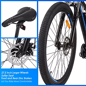 ANCHEER 350/500W Electric Bike 27.5'' Adults Electric Commuter Bike/Electric Mountain Bike, 36/48V Ebike with Removable 10/10.4Ah Battery, Professional 21/24 Speed Gears