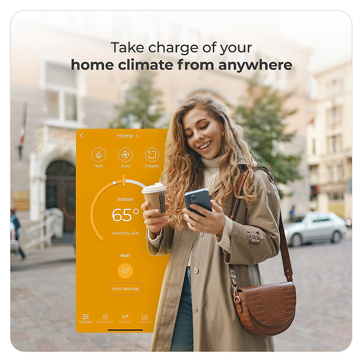 Cielo Smart Thermostat Eco | Energy Star Certified Thermostat | Supports Conventional Systems up to (2H/2C) & Heat Pumps (4H/2C) | Free C-Wire Adapter in Box | NOT for Mini Split Systems | (White)