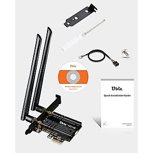 Ubit WiFi Card 6E 5400Mbps for Intel (6GHz&5Ghz&2.4GHz) PCIe WiFi Card, BT 5.2, PCIe Network Card with OFDMA,Ultra-Low Latency, Supports Windows 10/11 (64bit)