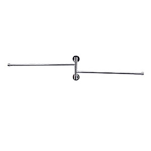 LIRUXUN Stainless Steel Brushed Towel Rack， Bathroom Towel Bars Swivel Towel Rail， 2 Arm Wall Mounted Hand Towel Rack Holder