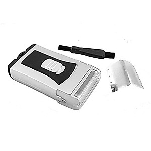 Men’s Foil Travel Shaver Tongtletech Electric Beard Razor Reciprocating Mini Washable Wet/Dry Hair Trimmer（Battery Operated）