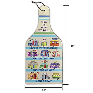 Cathedral Art Cutting Board - Camping, One Size, Multicolored,ELD188