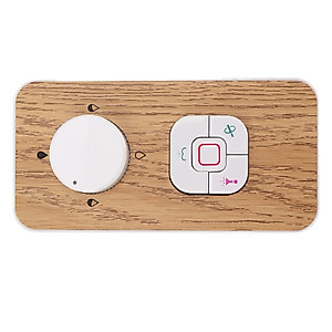 Hyuduo Button Bidet Attachment, Toilet Bidet Attachment with 7/8 Copper Tee, Wood Grain Button Dual Nozzle Bidet Attachment, Ultra Slim Bidet, Bidets