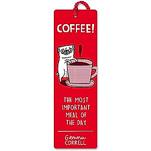 Re-Marks Quotemarks Gemma Correll Coffee Most Important Meal Bookmark w Tassel