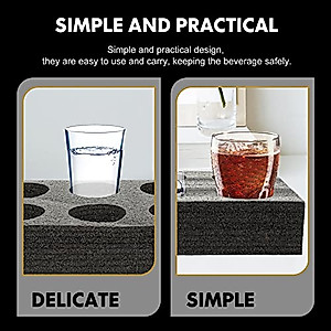 Cabilock 2pcs Pearl Cotton Cup Holder Drink Carrier Holder Drink Carry Tray Beverage Carrier Tray Cold Drinks Carrier Take Out Containers Coffee Mug Holder Cup Carrier Tray Outdoor Beer Can