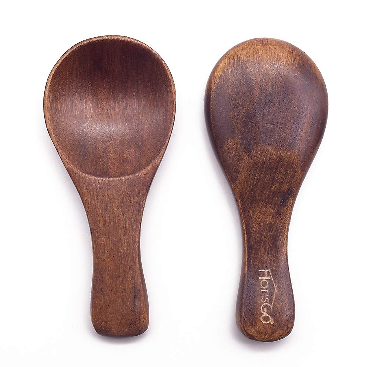 HANSGO Small Wooden Spoon, 10PCS 3 inches Ice Cream Salt Spoon Honey Coffee Tea Sugar Salt Jam Mustard Spoons