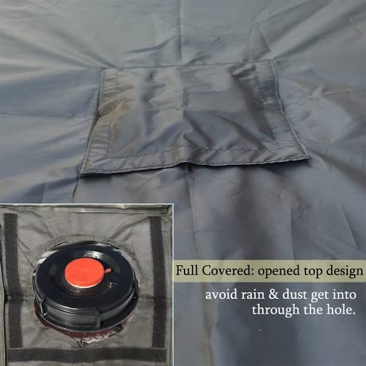 J&C 420D IBC Tote Cover Waterproof Plastic Water Storage Tank Cover with Zipper Cover for Outdoor IBC Totes Dust Cover for Water Barrel 1000L Patio Water Container Protector IBC Tote Covers