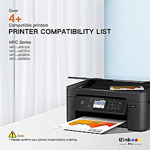 E-Z Ink Pro LC3013 LC3011 Compatible Ink Cartridge Replacement for Brother LC3013 LC3011 LC-3013 Compatible with MFC-J491DW MFC-J497DW MFC-J895DW MFC-J690DW (2 Black, 1 Cyan, 1 Magenta, 1 Yellow)