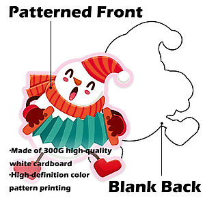 44 Pieces 6"-8" Christmas Cut-Outs Bulletin Board Decorations Assorted Xmas Cartoon Accents Cutouts for Bulletin Board Classroom School Home Holiday Christmas Party