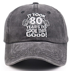 80th Birthday Gifts for Women Men, Vintage 1943 Hat, Funny Adjustable Embroidered Limited Edition 80 Years Old Birthday Party Decorations Baseball Cap, Retirement Gifts for Mom Dad Grandma Grandpa