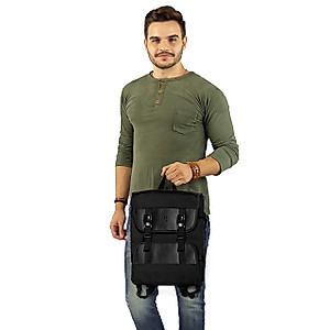 Under NY Sky Knife Bag - 14 Knife Slots, 1 Zipped Pocket for Kitchen Utensils, Large Pocket for Notebooks - Expandable - Sturdy Nylon Backpack (Black)