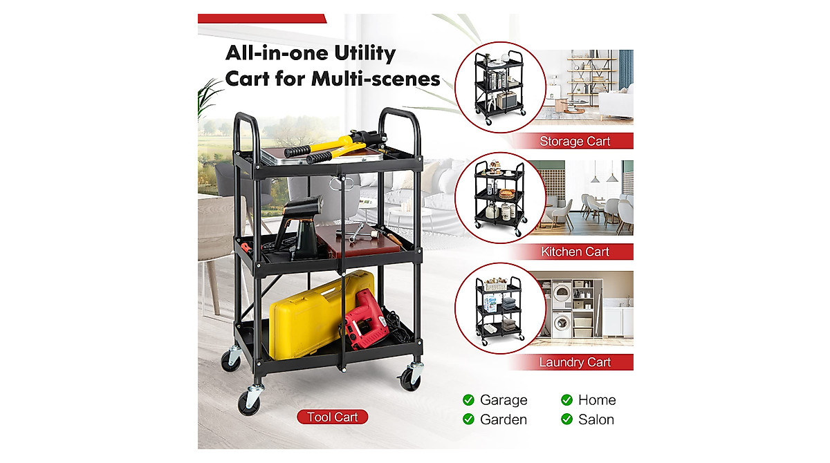 IRONMAX Folding Tool Cart - Versatile & Heavy Duty