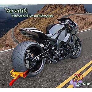 Zento Deals 2 Pack Security Tire Clamp - Premium Quality Heavy Duty Anti- Theft Vehicle Wheel Lock Universal Fit Most Vehicles Trailers SUV ATV’s Motorcycles Golf Cart
