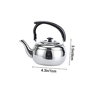 FUNOMOCYA Stainless Steel Teapot Espresso Maker Household Water Kettle Convenient Camping Water Boiler Japanese Tea Kettle Insulated Teapot Stove Kettle Stainless Silver