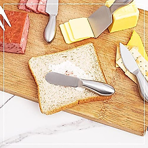 GUZE-US Butter Knife (4 PCS), Stainless Steel Cheese Spreader, Butter Spreader Knives Set, Used for Cheese, Cold Butter, Jam, Pastry and Other Kitchen Daily Spreader Knife