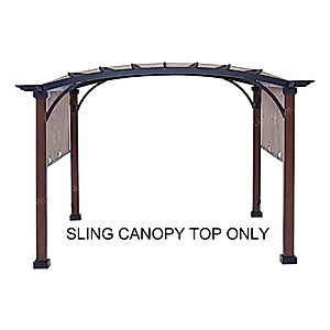 ALISUN Replacement Sling Canopy (with Ties) for The Lowe's Allen + roth 10 ft x 10 ft Tan/Black Material Freestanding Pergola #L-PG152PST-B (Size: 200" (L) x 103" (W))