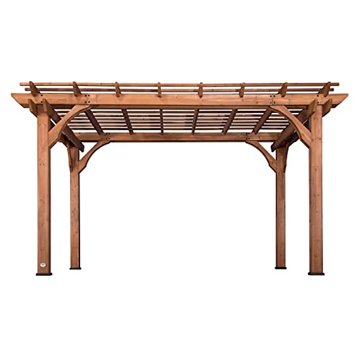 Backyard Discovery 14x10 ft All Cedar Wood Pergola, Durable, Quality Supported Structure, Snow and Wind Supported, Rot Resistant, Backyard, Deck, Garden, Patio, Outdoor Entertaining