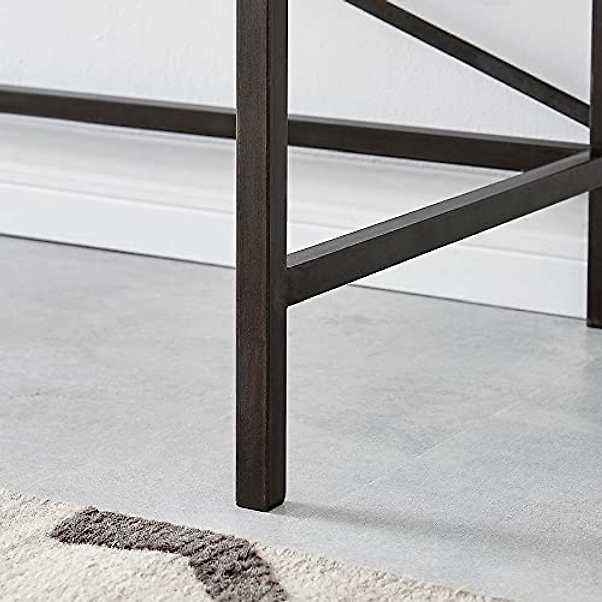 FirsTime & Co. Brown Wilshire Desk, Writing Desk, Compact Computer or Laptop Desk for Home Office, Wood and Metal, Farmhouse, 47.25 x 19.5 x 30 inches