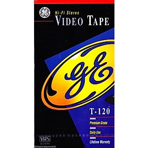 GE Hi-Fi Stereo T-120 Video Tape (Premium Grade)