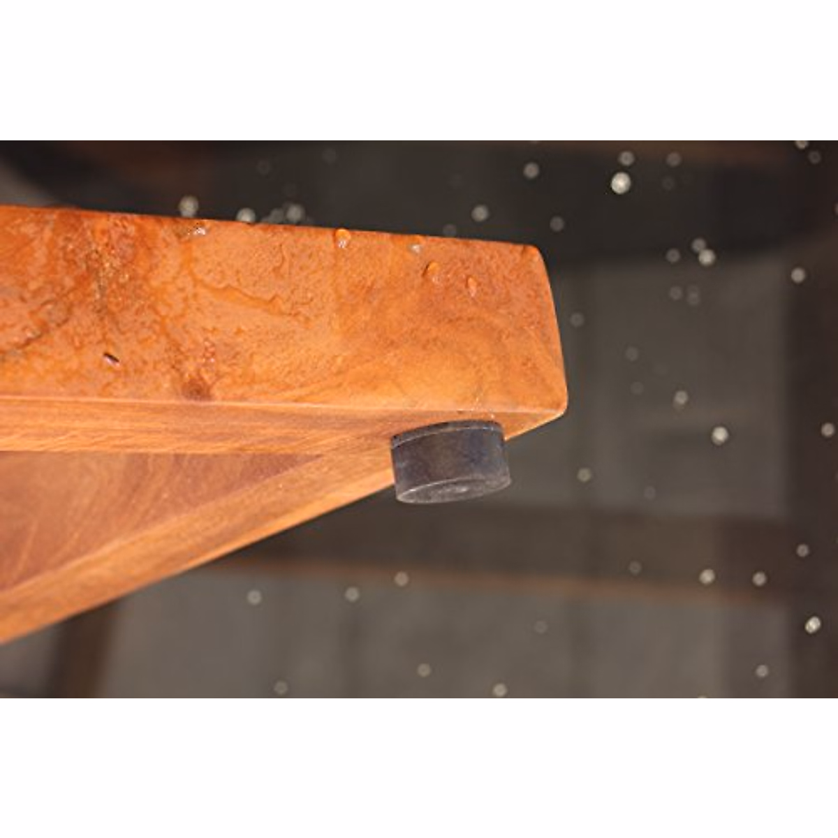 AquaTeak Patented Sula Angled Teak & Stainless Towel Stand