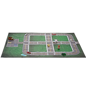 Drive N Learn Car Play Mat City Town and Parking Lot My Home Town” for Kids Toys Cars Matchbox Road Great Gift Idea for Boys Girls Ages 3 or Above 57 x 42 Inch Vinyl Plastic