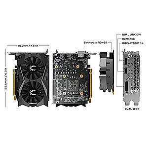 ZOTAC Gaming GeForce GTX 1650 Super Twin Fan 4GB GDDR6 128-Bit Graphics Card, Super Compact, Zt-T16510F-10L