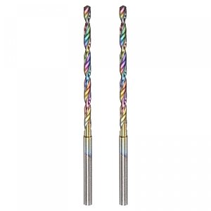 uxcell 2Pcs Mini Twist Drill Bit, 2mm Micro Engraving Drill Bits, High-Speed Steel 2.35mm Shank Uncoated for DIY Resin, Amber and Wood